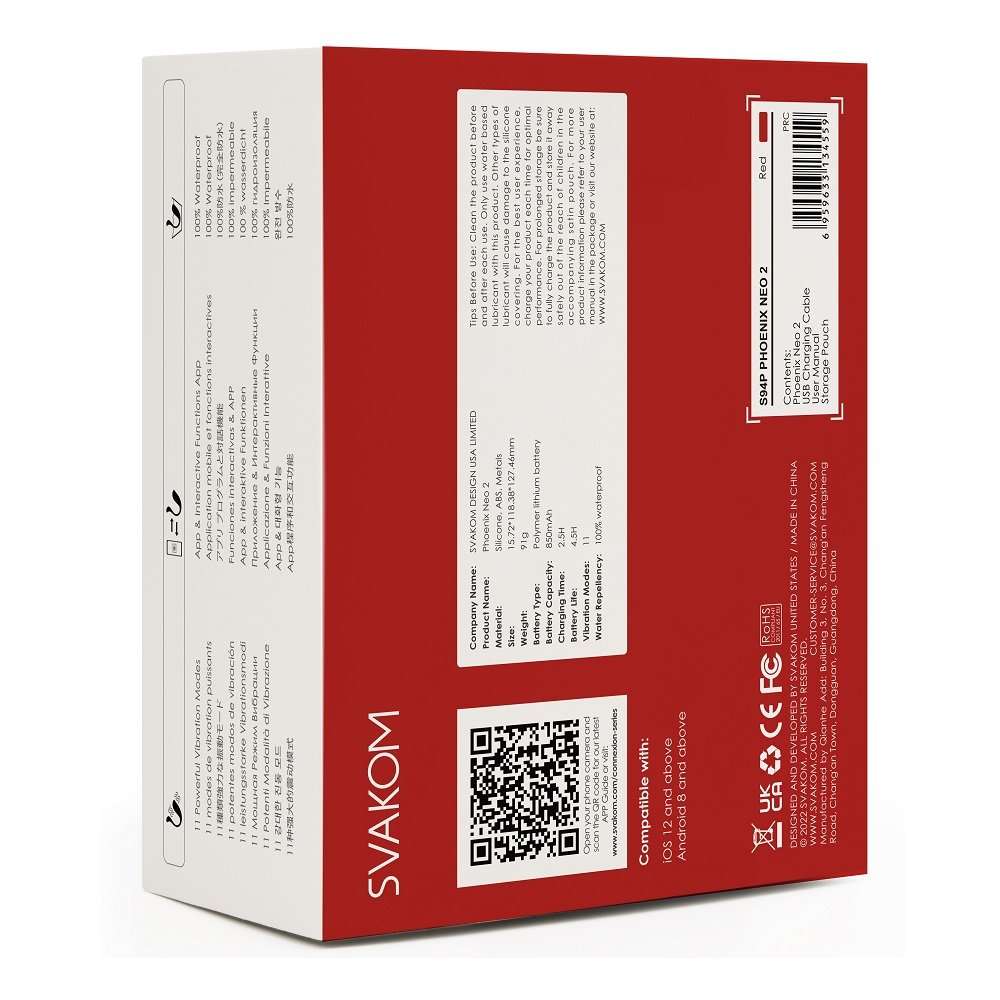 Svakom Phoenix Neo 2 Interactive App Controlled Vibrator - gal pal